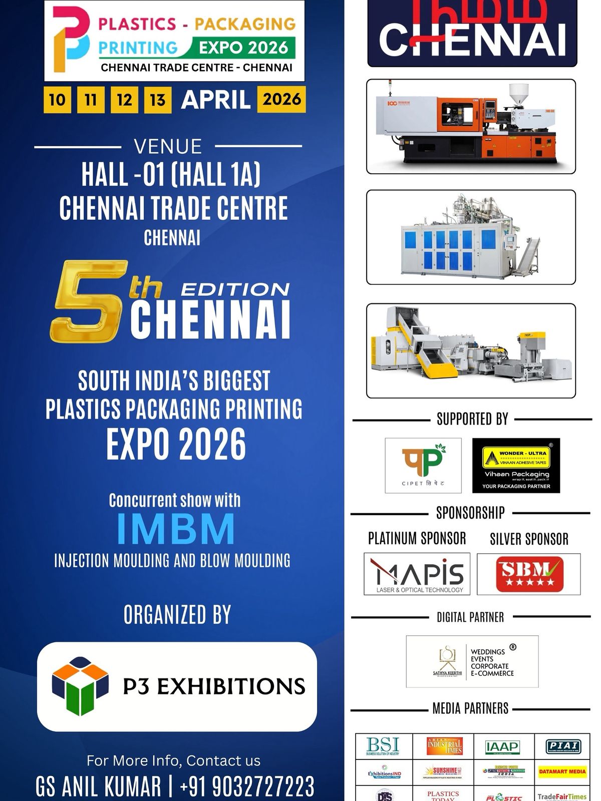 P3 Expo 2026 – Plastics, Printing & Packaging Exhibition, Chennai - Viztaar